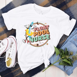 Retro Nurse Shirt Float Pool Nurse Tee Funny Registered - Etsy