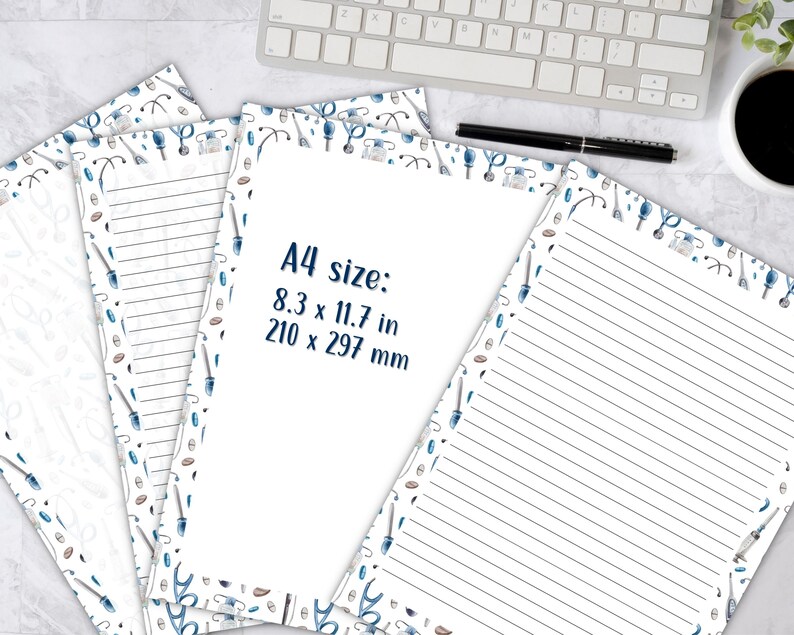 Medical Printable Stationary Paper Doctor Nurse RN Aesthetic - Etsy