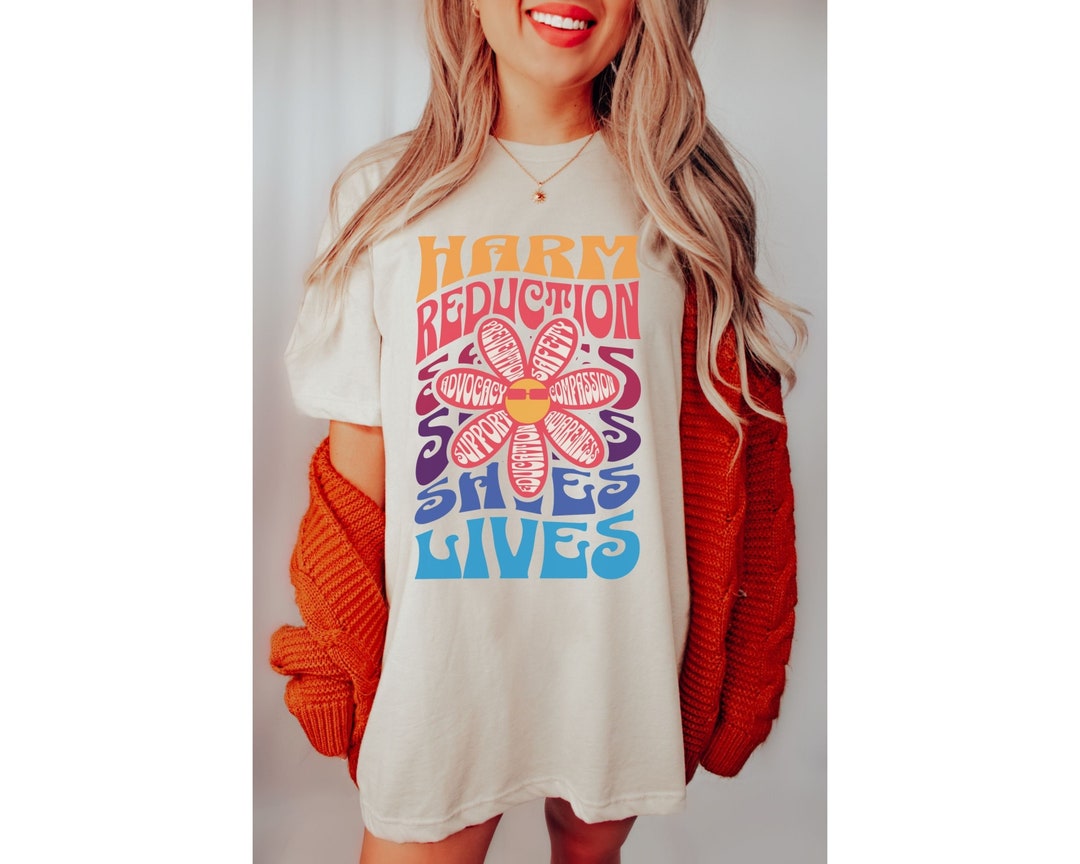 Harm Reduction Shirt, Retro Harm Reduction Saves Lives Shirt, Public ...