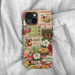 Apples Collage Phone Case, Vintage Fall Phone Case, Vintage Autumn ...