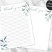 Greenery Thank You Printable Stationary Paper, Digital Download ...