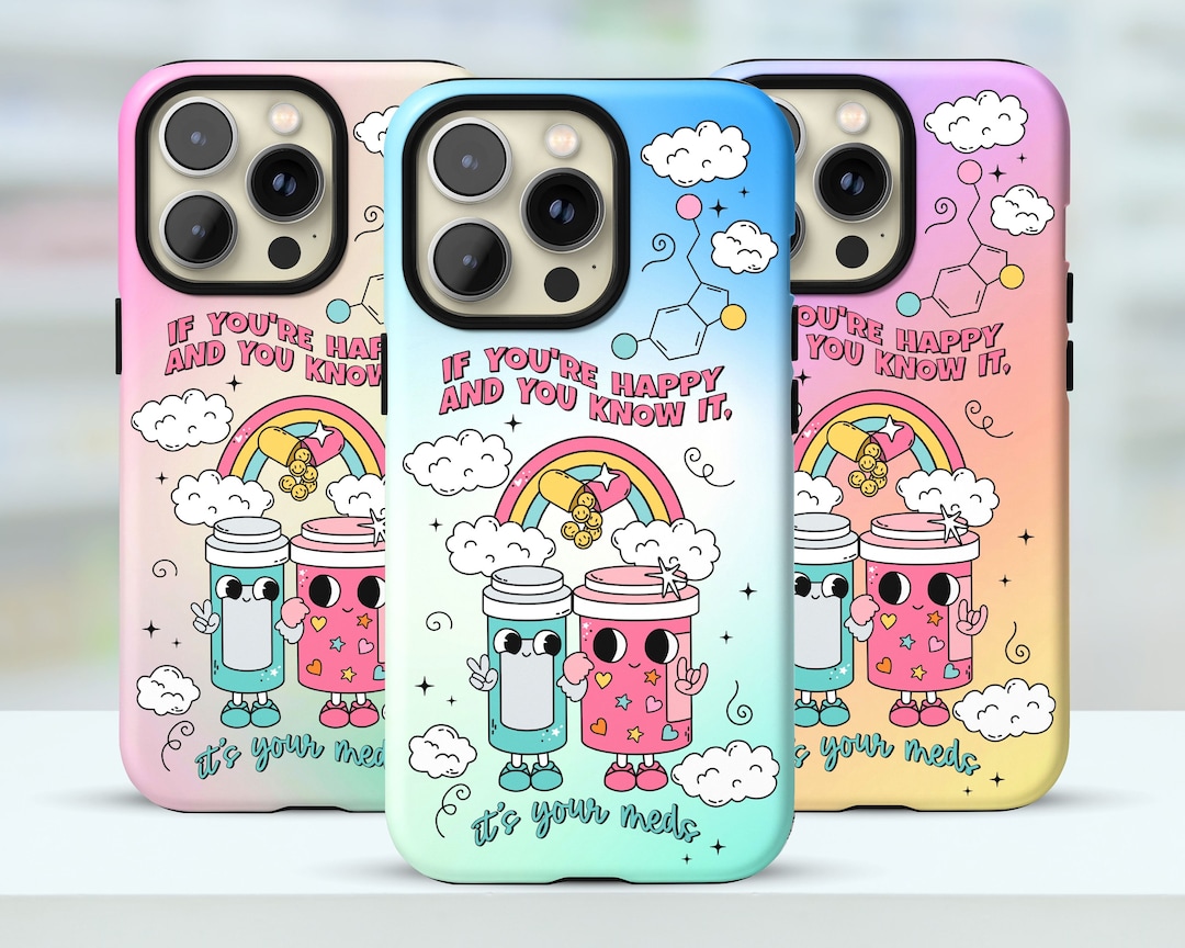 Mental Health Phone Case, Self Love Phone Case, Take Your Meds iPhone ...