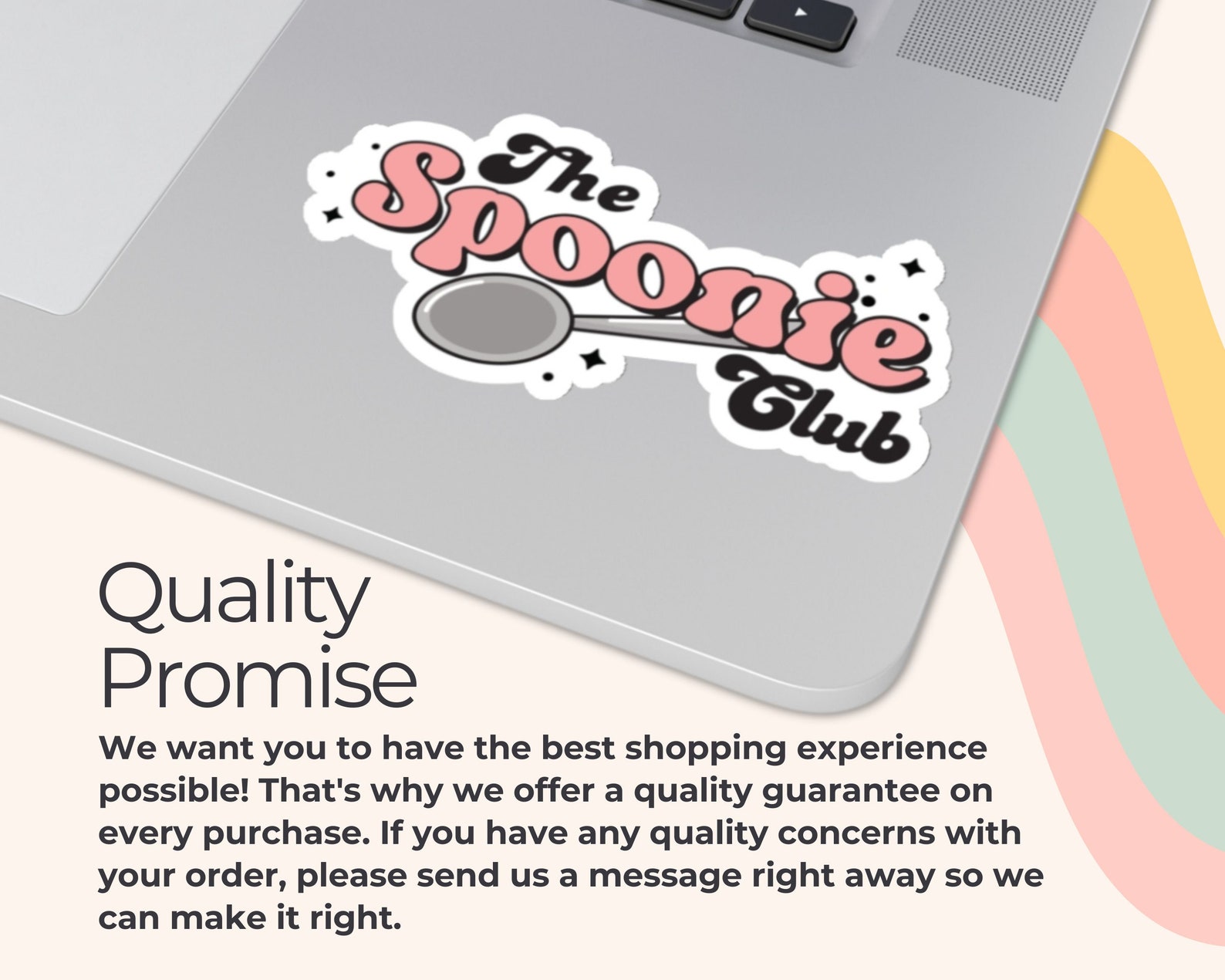 Spoonie Club Sticker, Chronic Illness Sticker, Cute Spoonie Sticker ...