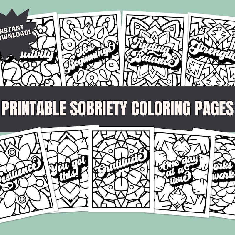 Recovery Coloring Pages - Etsy