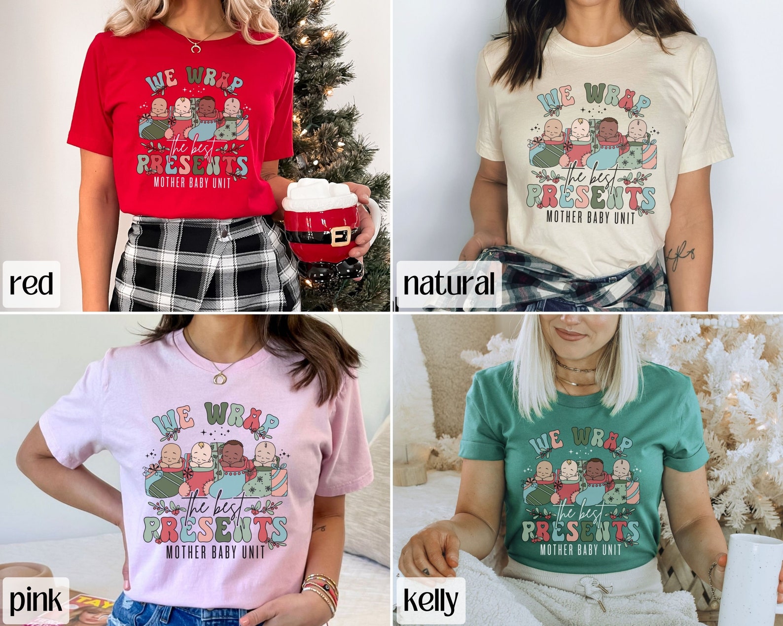 Mother Baby Unit Christmas Shirt, Christmas Mother Baby Nurse Shirt ...