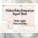 Postpartum Nursing Report Sheet Printable, Mom Baby Couplet Care ...