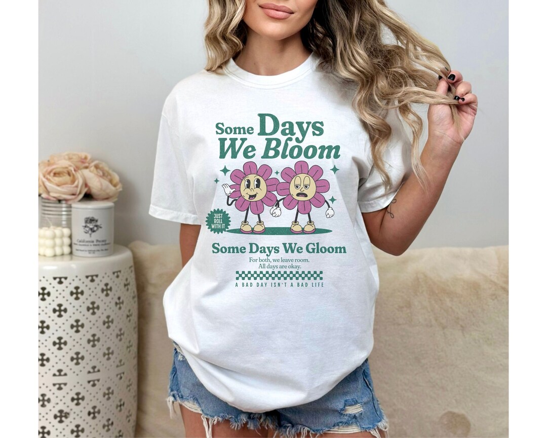 Bloom and Gloom Shirt, Comfort Colors® Mental Health Shirt Retro ...