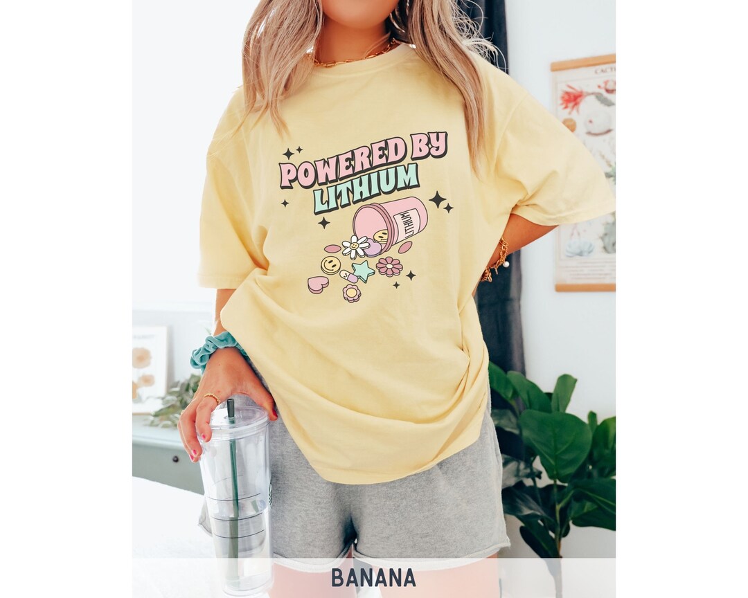 Powered by Lithium Shirt, Retro Mental Health Shirt Comfort Colors ...