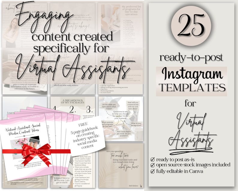 Virtual Assistant Instagram Templates Ready to Post Social | Etsy