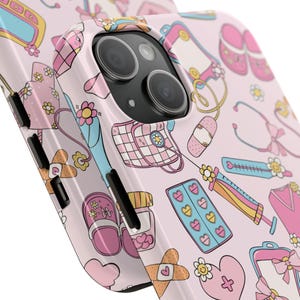 Girly Nurse Things Phone Case, Pink Nuse Phone Case, Nurse Collage ...