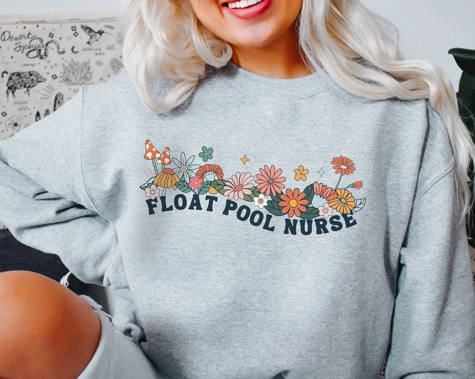 Float Pool Nurse Sweatshirt Float Nurse Crewneck Float Pool - Etsy