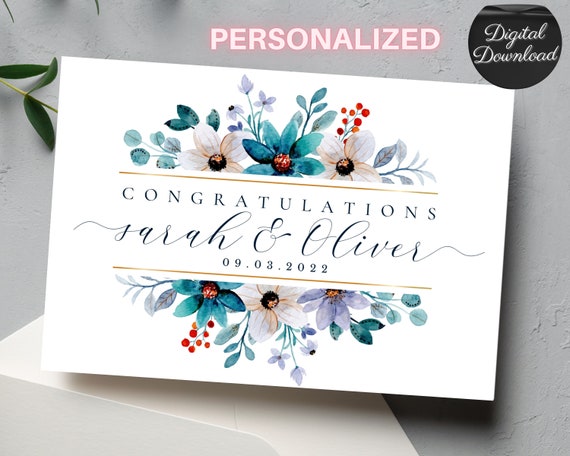 Printable Customized Wedding Card Personalized - Etsy