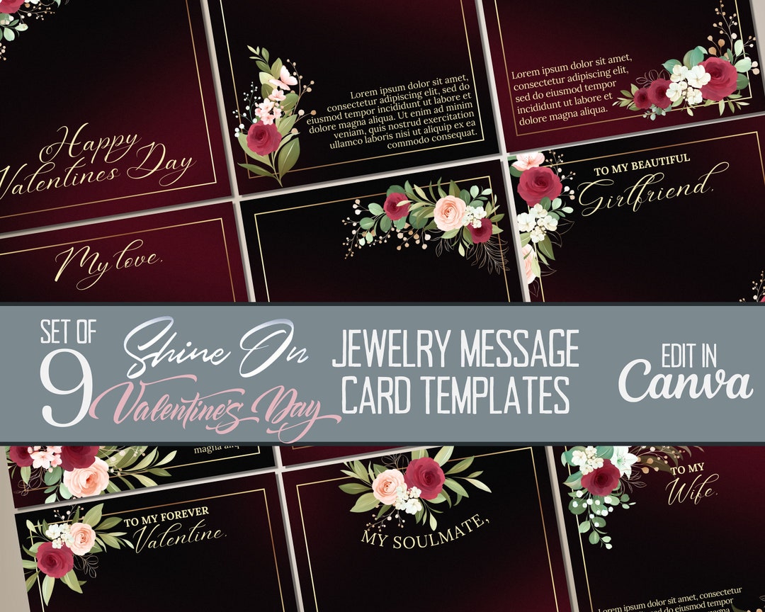 Valentine's Day Shine on Message Card Templates, Customizable Red ...