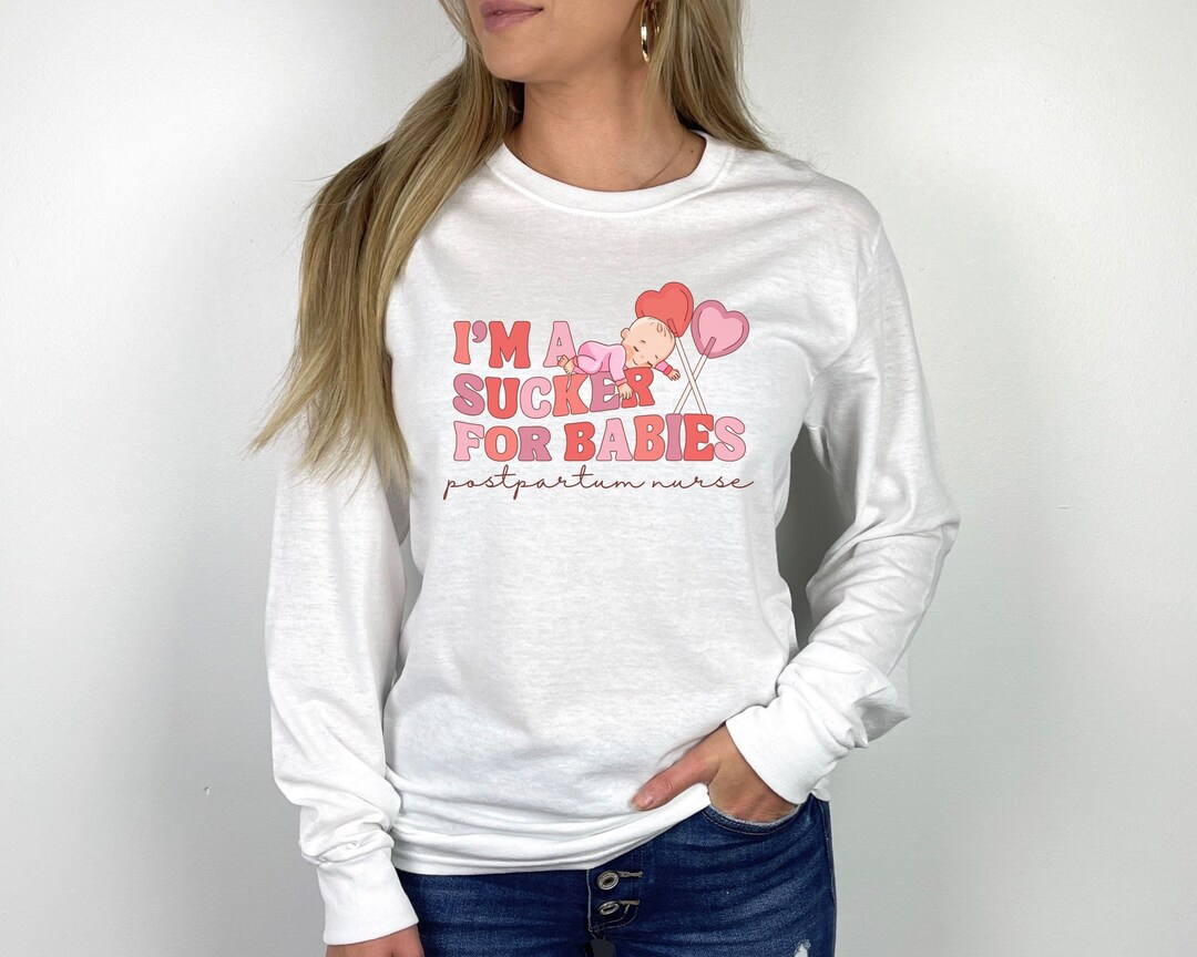 Postpartum Nurse Valentine's Day Shirt, Valentine Nurse Shirt, Mother ...