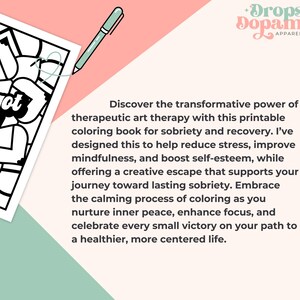 Sobriety Coloring Pages, Printable Adult Coloring Book for Sobriety and ...