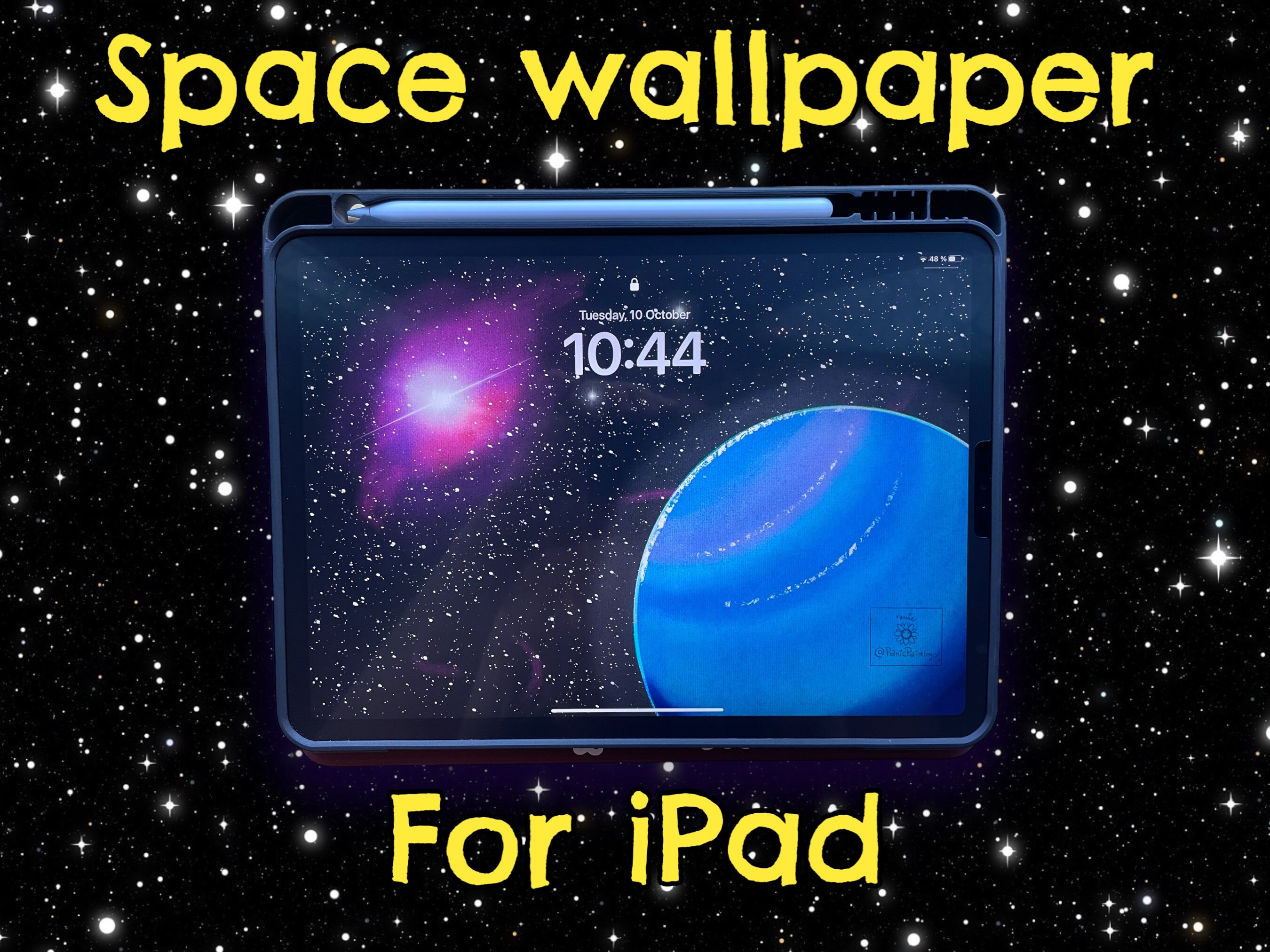 Space Wallpaper iPad Pro Galaxy Celestial Planets Stars Hand - Etsy