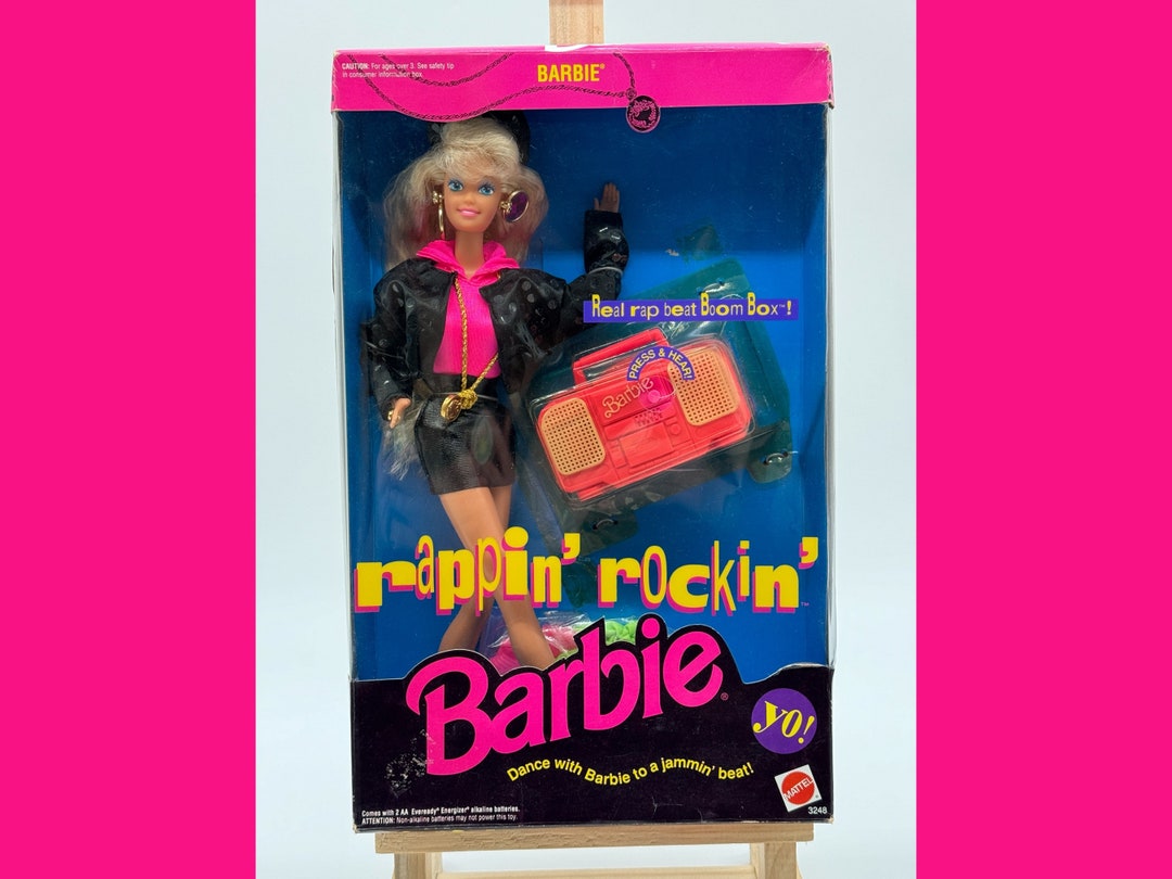 Rappin Rockin Barbie 3248 1991 NRFB 90s Nostalgia Mattel Vintage ...