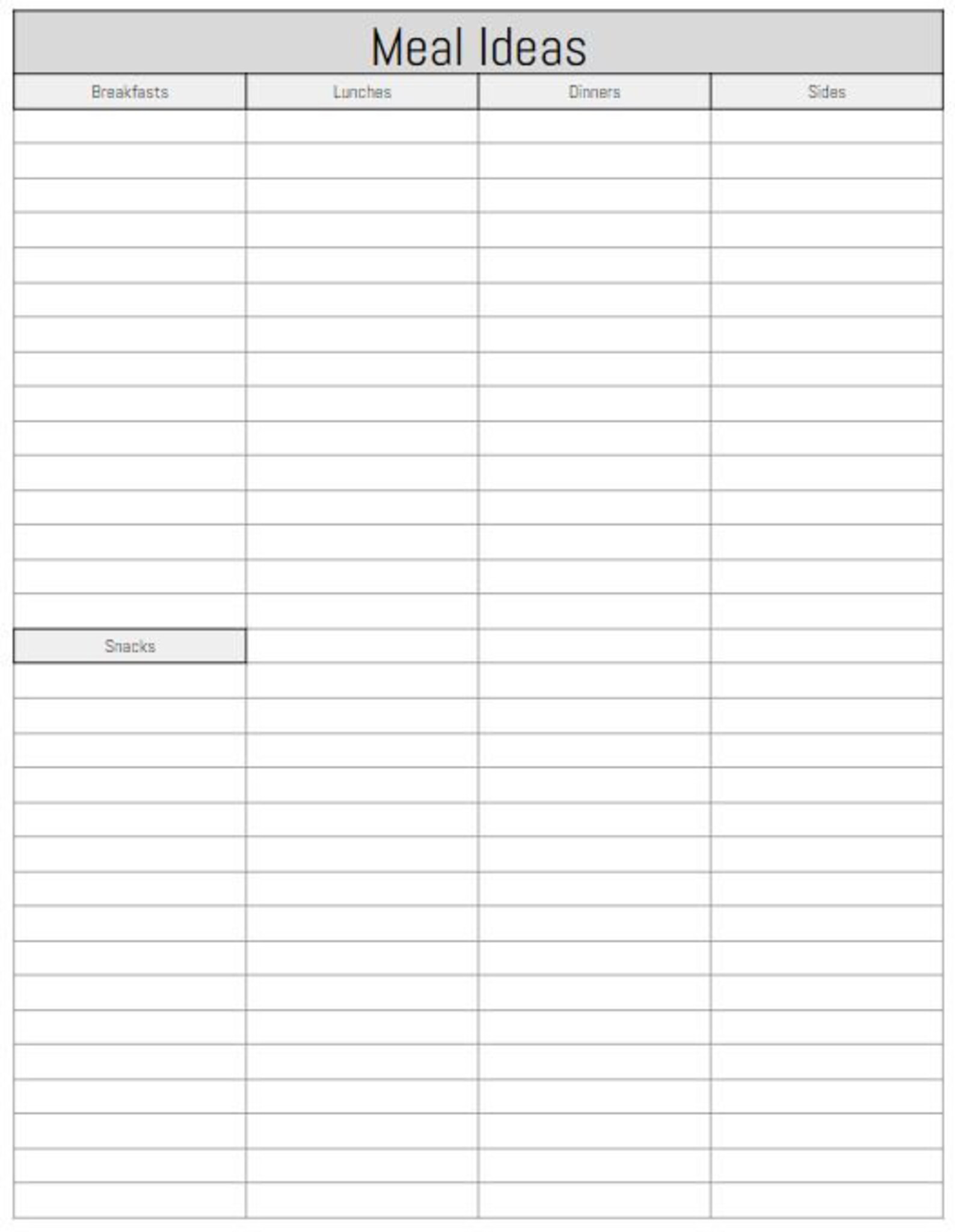MEAL PLAN KIT- Meal Plan, Prep List & Meal Ideas - Etsy