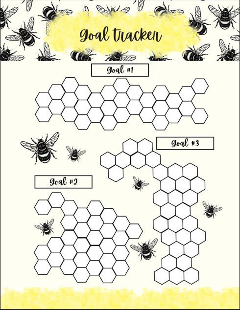 Beehive 3 Goal Tracker - Etsy