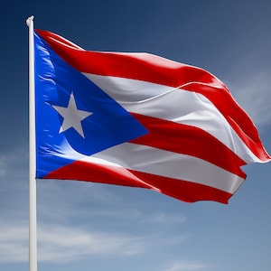 Puerto Rico Flag Clipart Set - Puerto Rican Waving Flag High Resolution ...