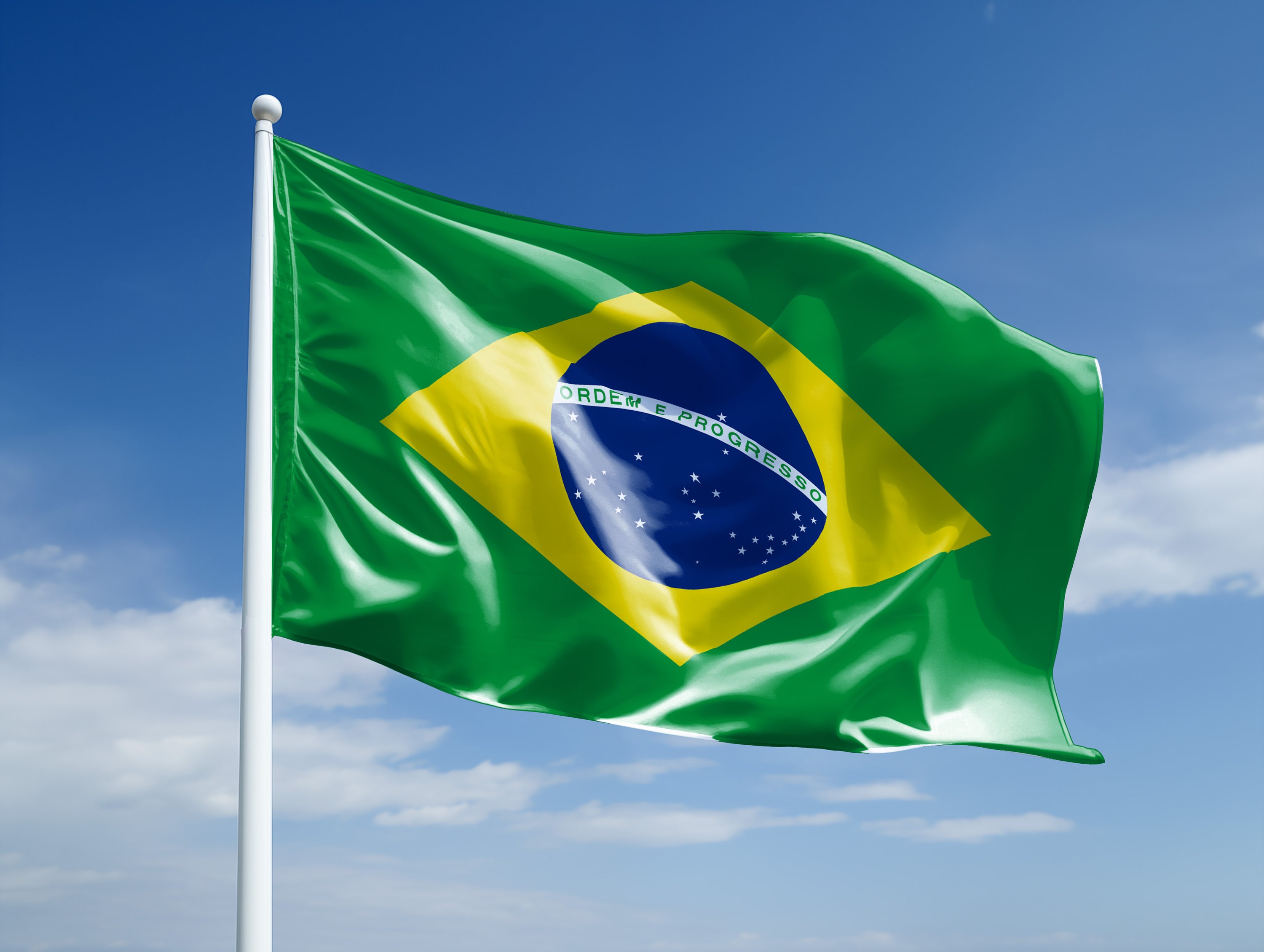 Brazil Flag Clipart Set - Brazilian Waving Flag High Resolution Pngs ...