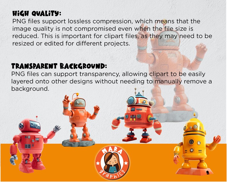Cute 3D Robot Clipart Set - High Resolution Pngs (4 Different ...