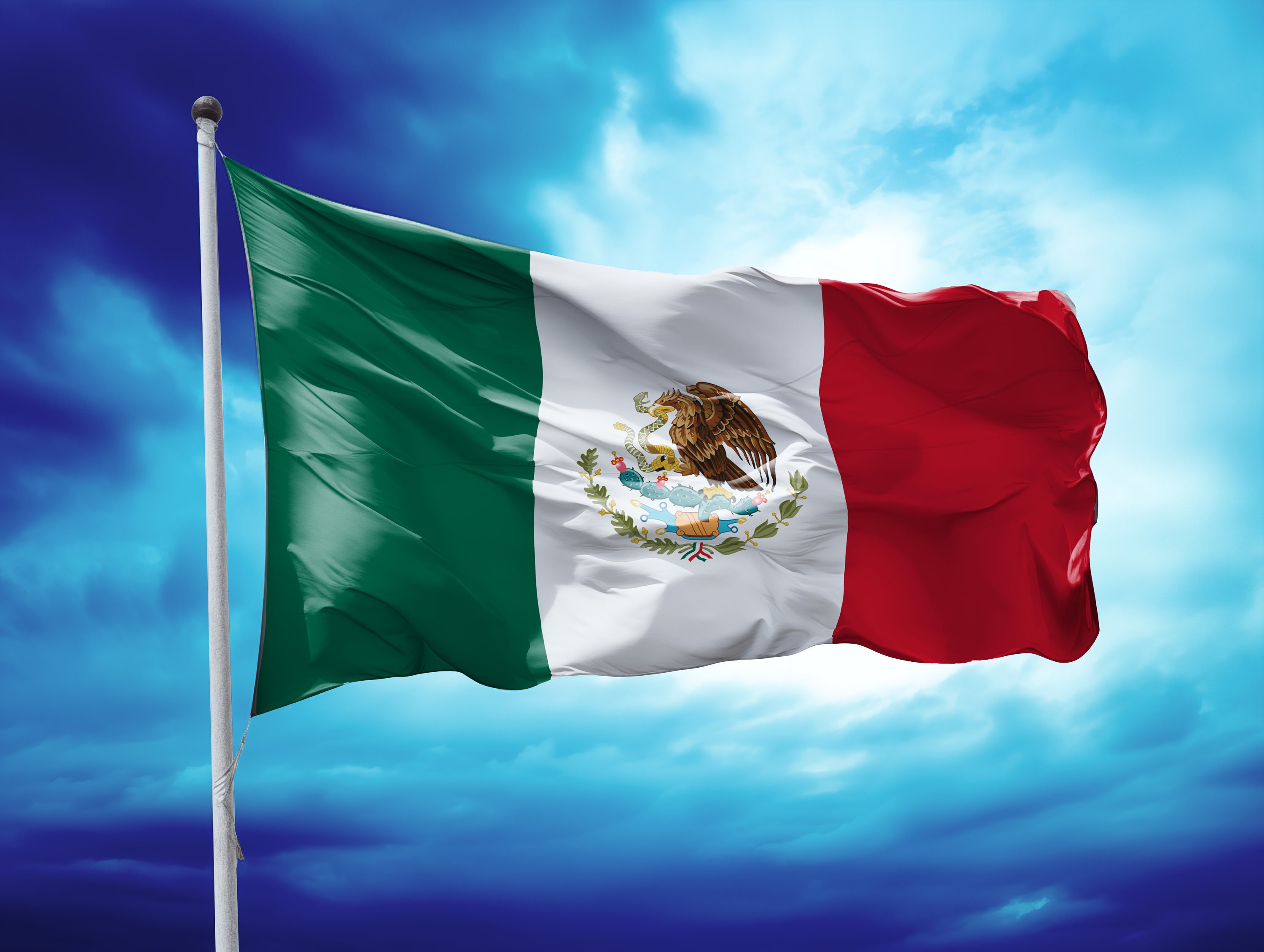 Mexico Flag Clipart Set - Mexican Waving Flag High Resolution Pngs ...