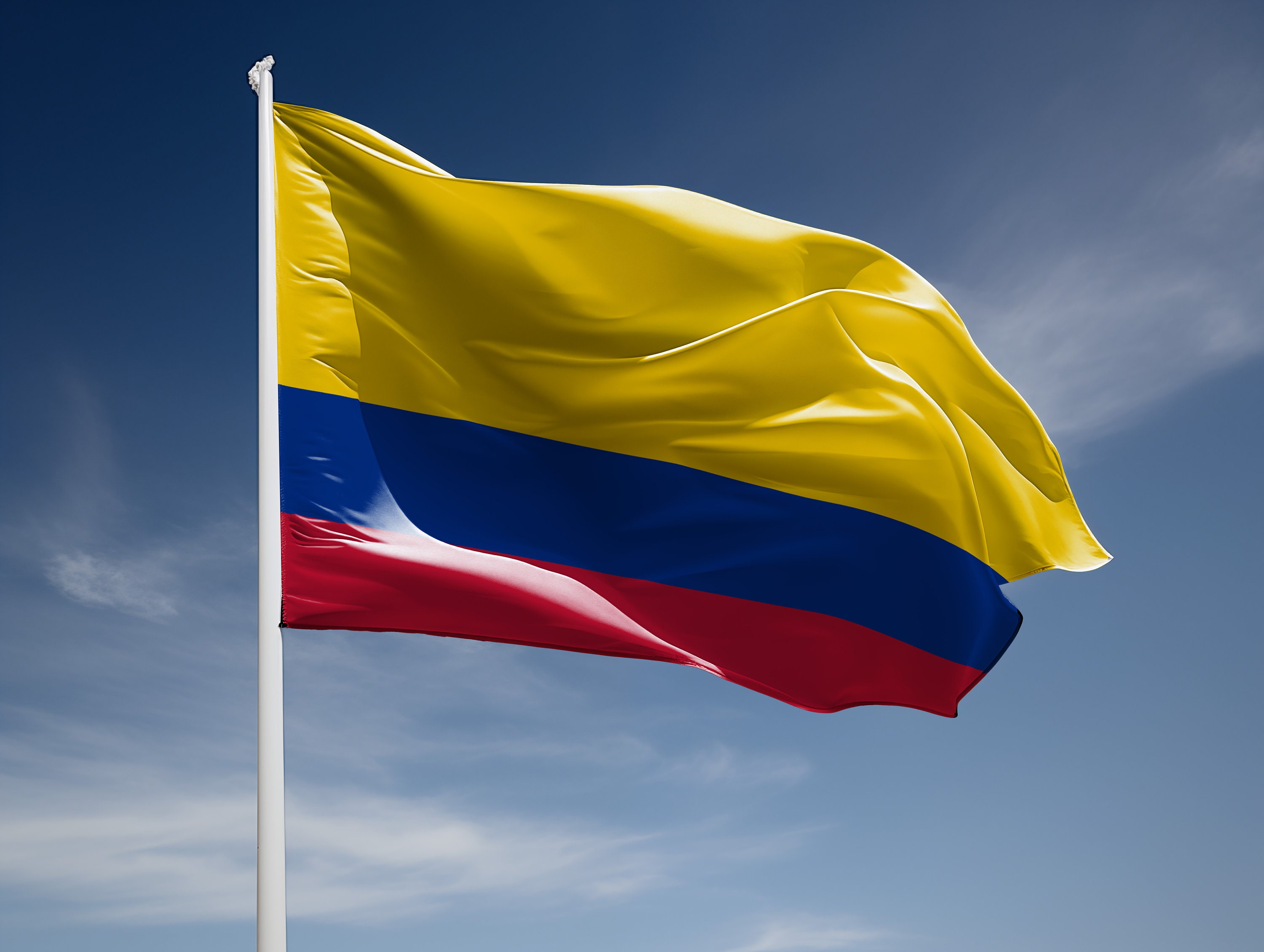 Colombia Flag Clipart Set - Colombian Waving Flag High Resolution Pngs ...