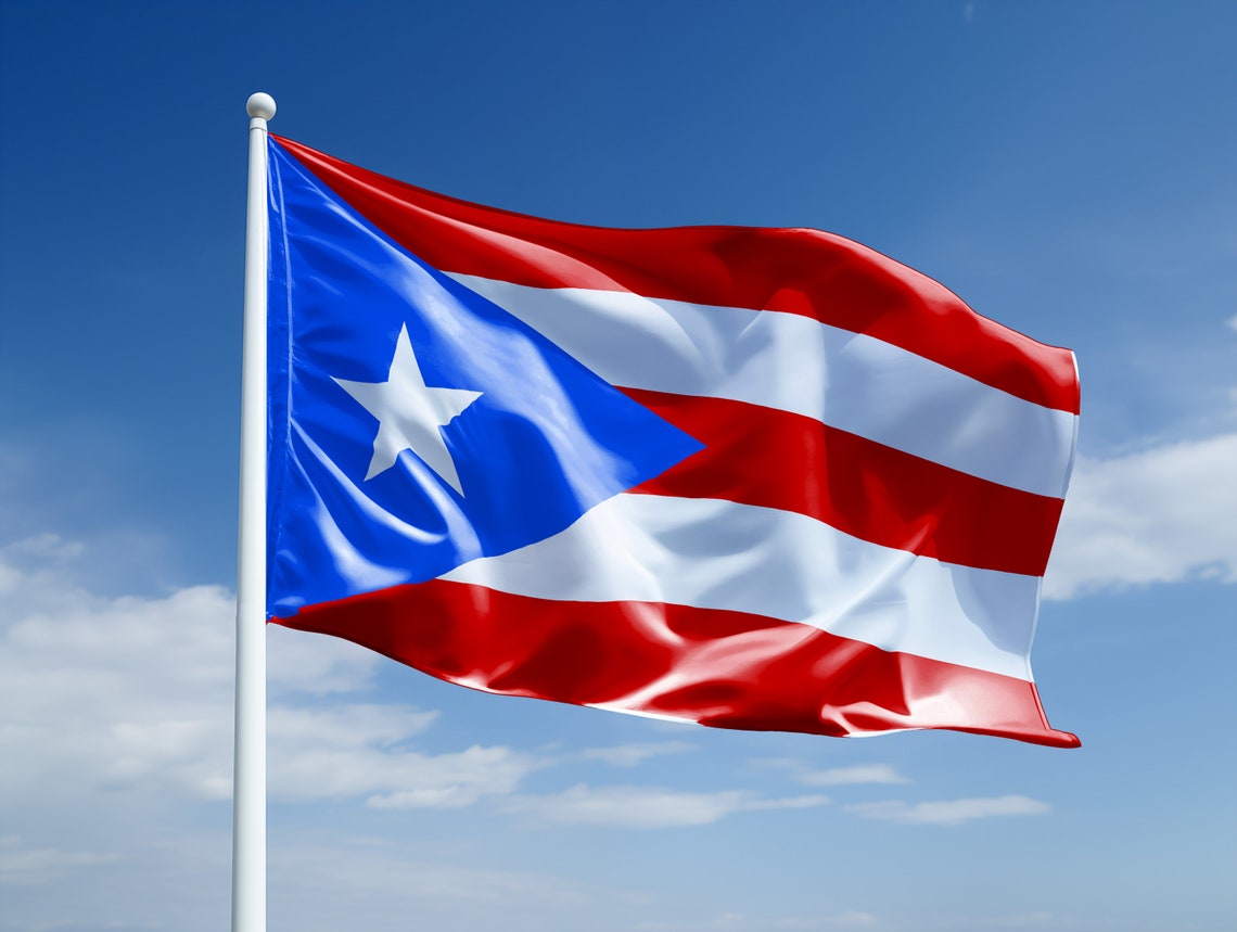 Puerto Rico Flag Clipart Set - Puerto Rican Waving Flag High Resolution ...