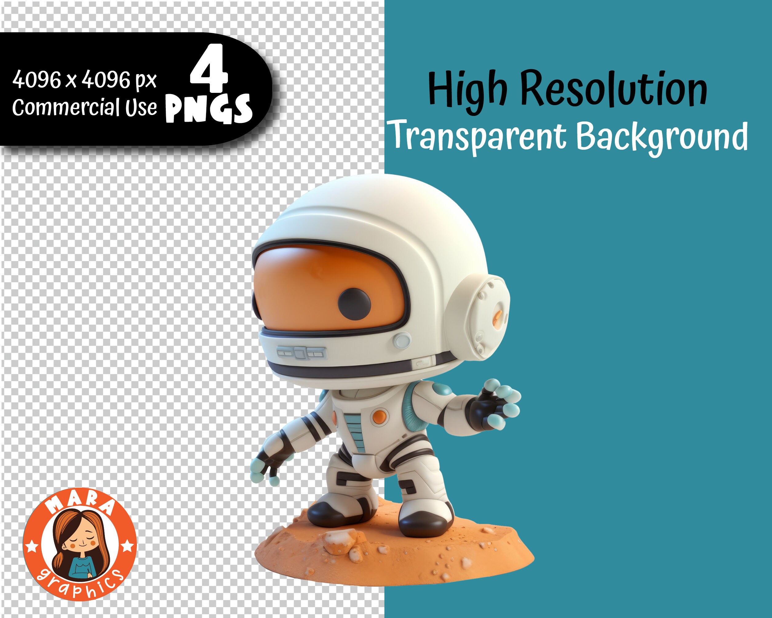 Cute 3D Robot Clipart Set High Resolution Pngs 4 Different Characters ...
