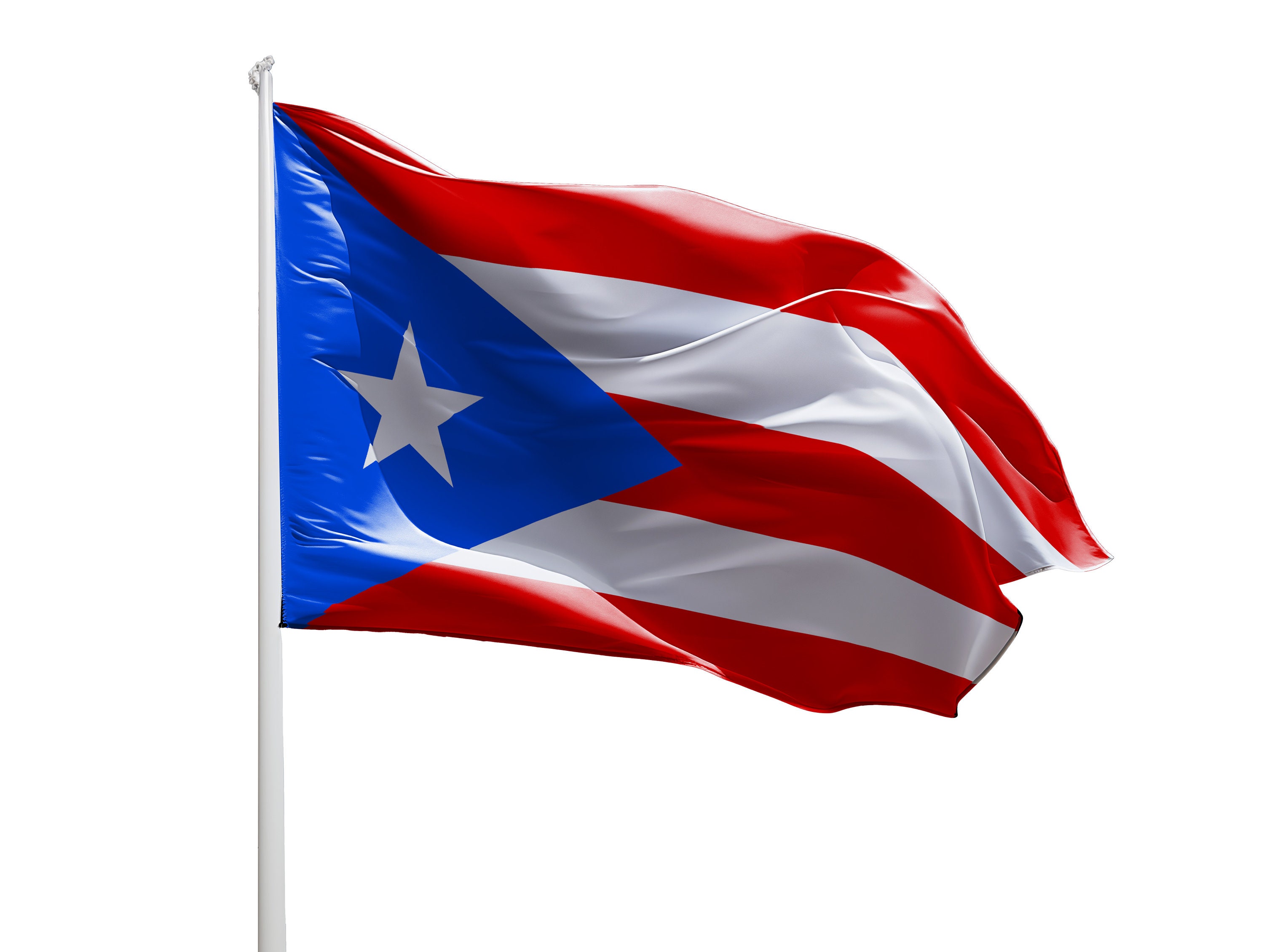 Puerto Rico Flag Clipart Set - Puerto Rican Waving Flag High Resolution ...