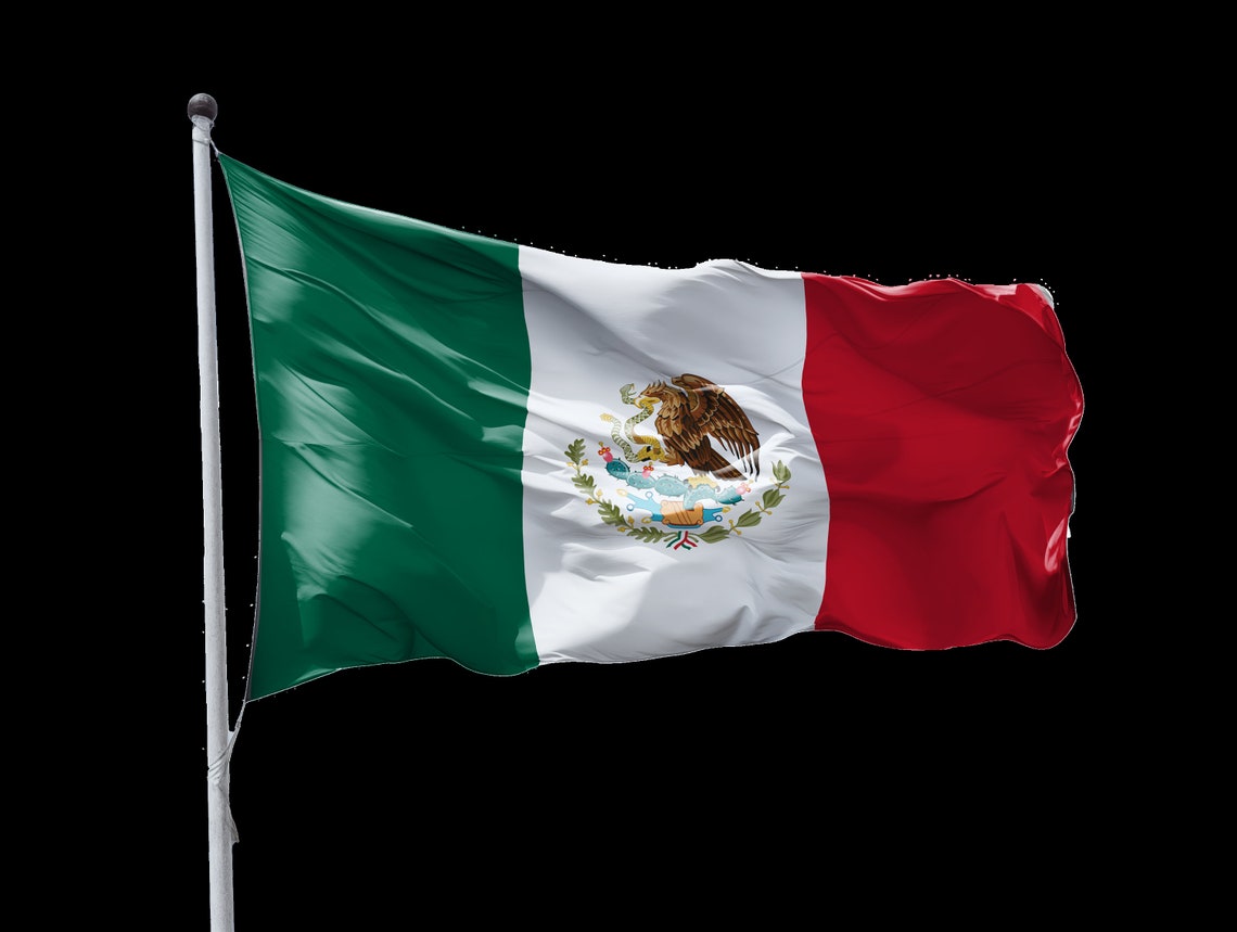 Mexico Flag Clipart Set - Mexican Waving Flag High Resolution Pngs ...
