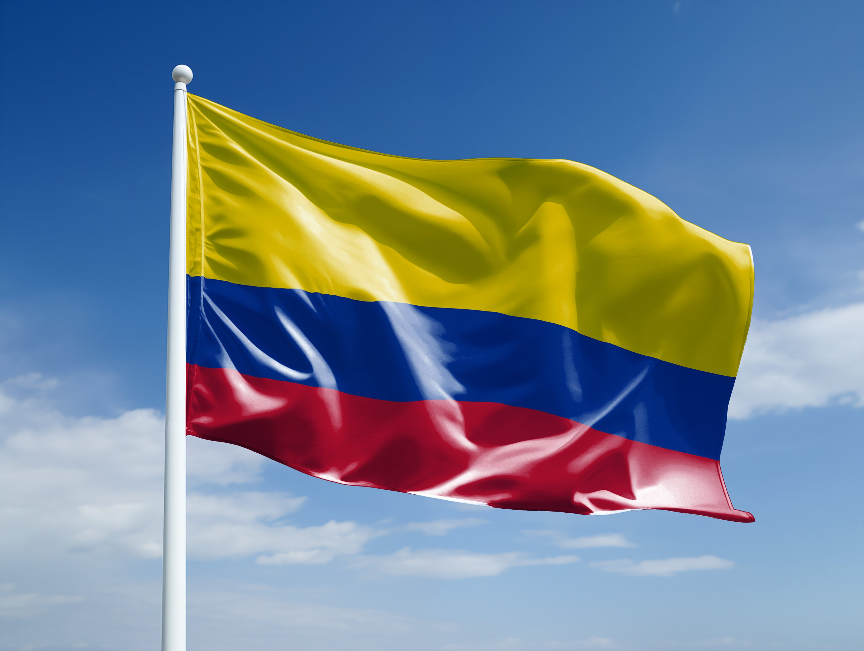 Colombia Flag Clipart Set - Colombian Waving Flag High Resolution Pngs ...