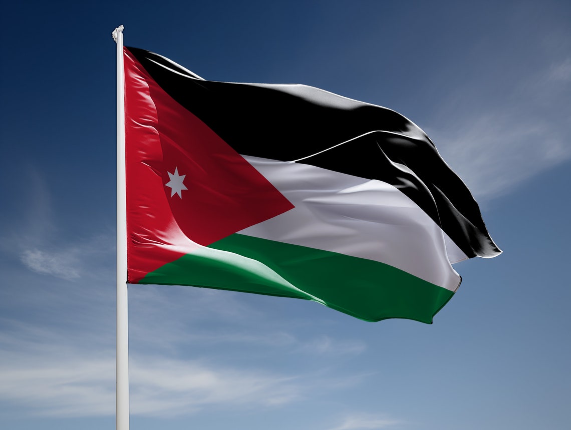 Jordan Flag Clipart Set - Jordanian Waving Flag High Resolution Pngs ...