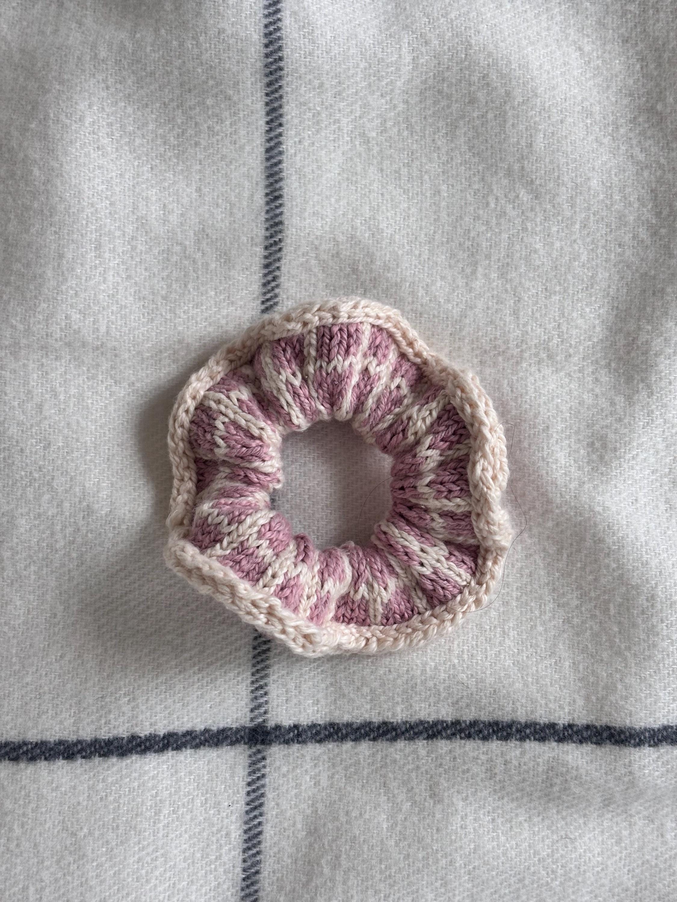 Window-pane Scrunchie PDF Knitting Pattern | Winona Scrunchie, Knit ...