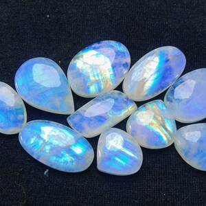 Multi Mix Moonstone Cabochon Natural Rainbow Moonstone Lot 176 Carats ...