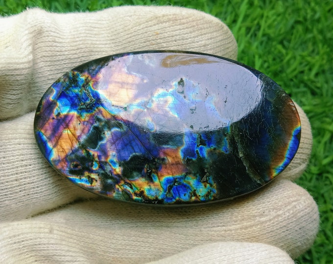 Spectrolite Multi Purple High Hand Polished Spectrolite Cabochon Flashy ...