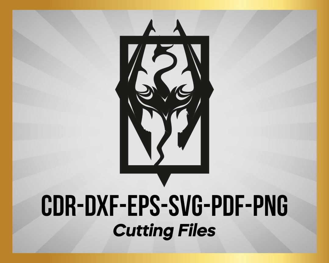 Skyrim SVG DXF CDR Skyrim Silhouette Skyrim Poster Skyrim - Etsy Australia