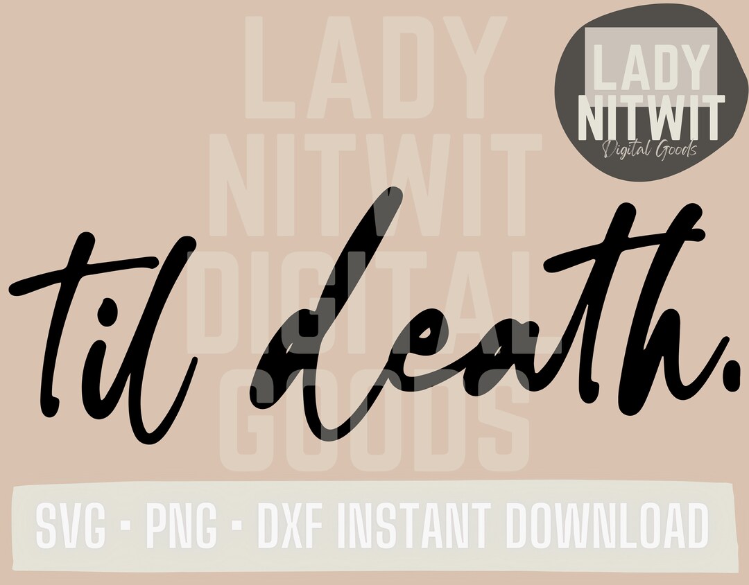 Til Death Bride and Groom Tshirt SVG, Funny Wedding Cricut Cut File ...