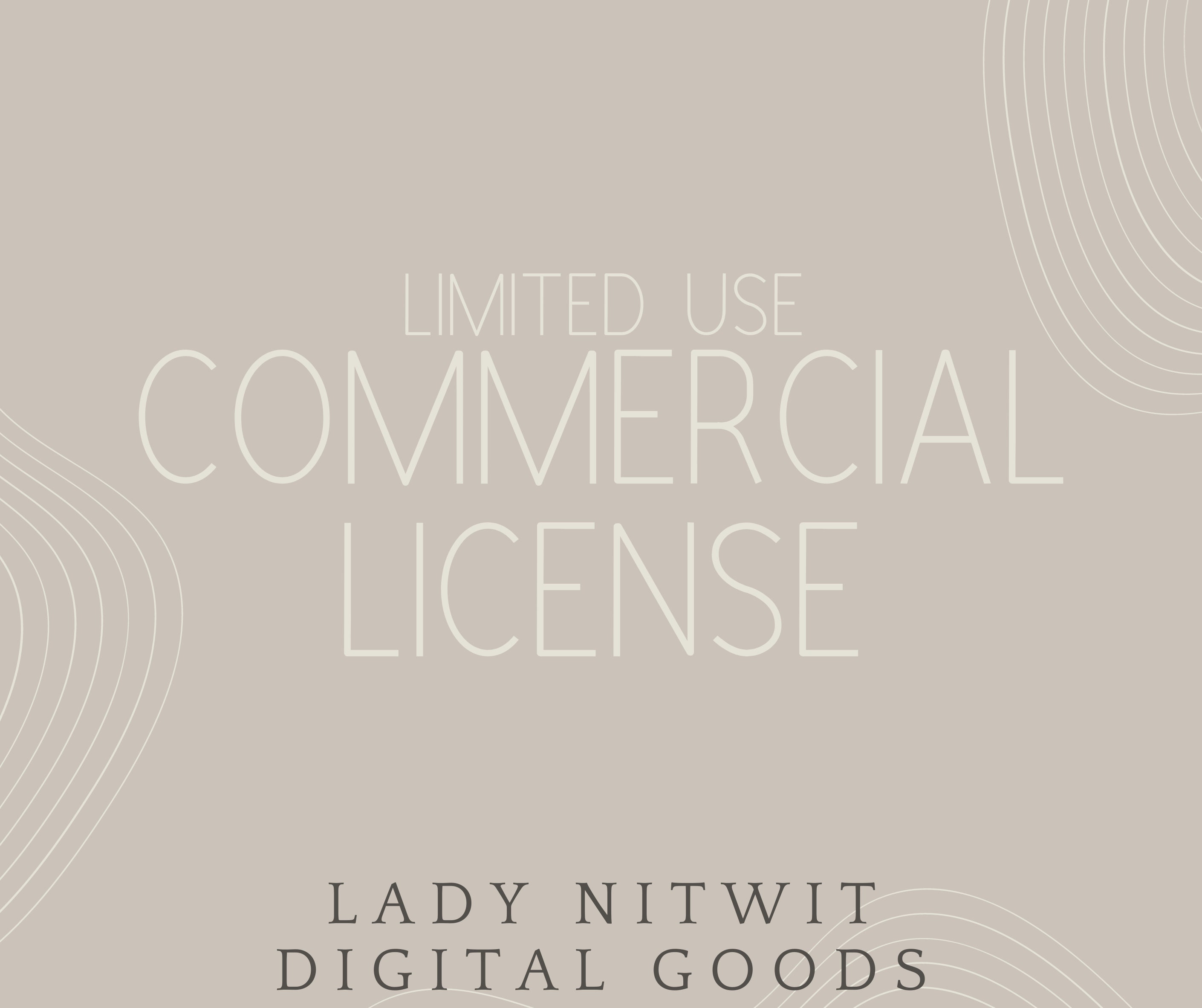 Limited Use Commercial License for One Single Design - Etsy