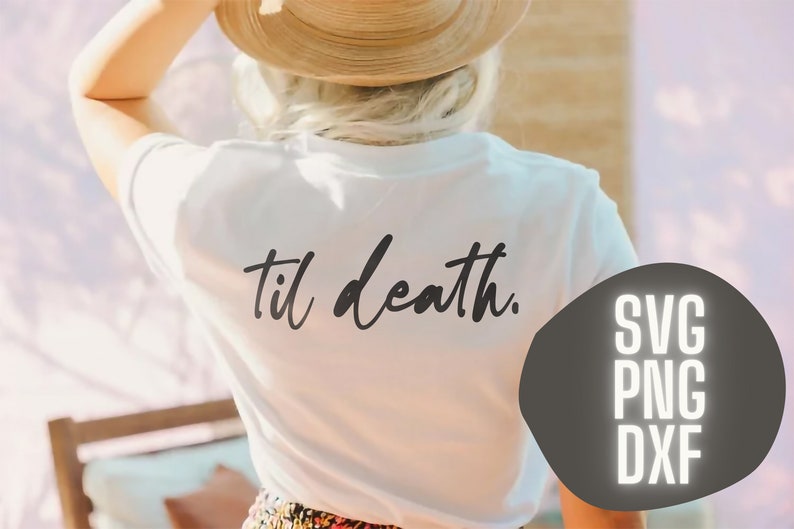 Til Death Bride and Groom Tshirt SVG, Funny Wedding Cricut Cut File ...