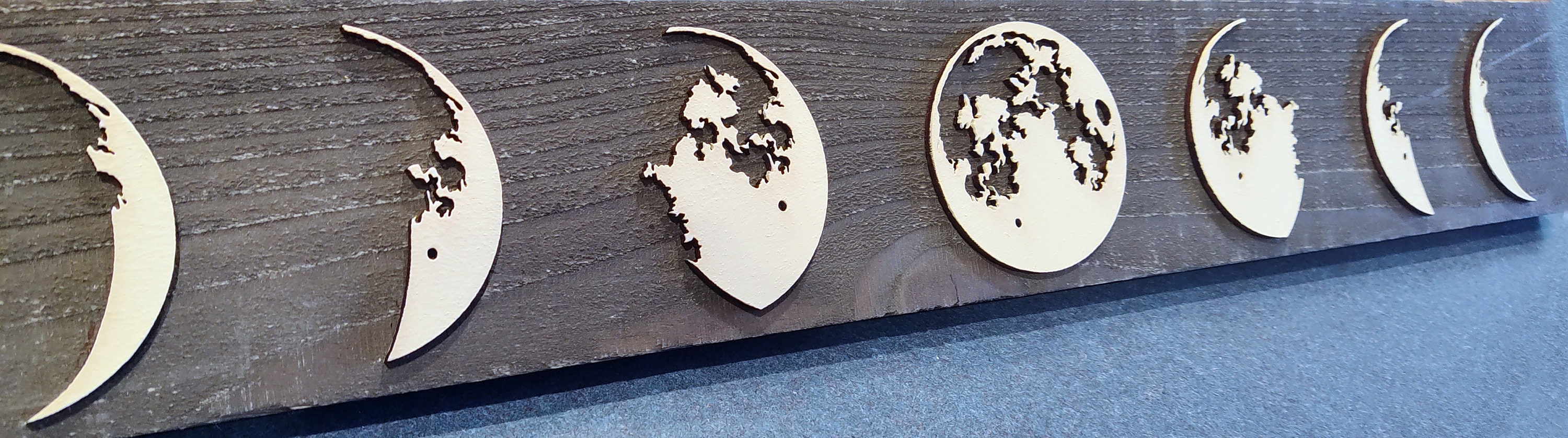 Phases of the Moon Wood Wall Decor, 3D Laser Cut Wood - Etsy