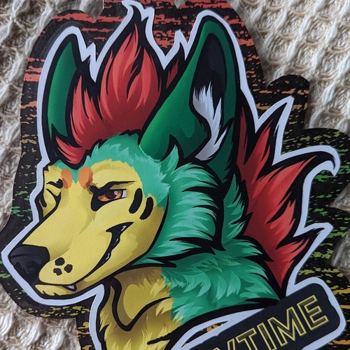 Large Custom Fursona Badge - Etsy