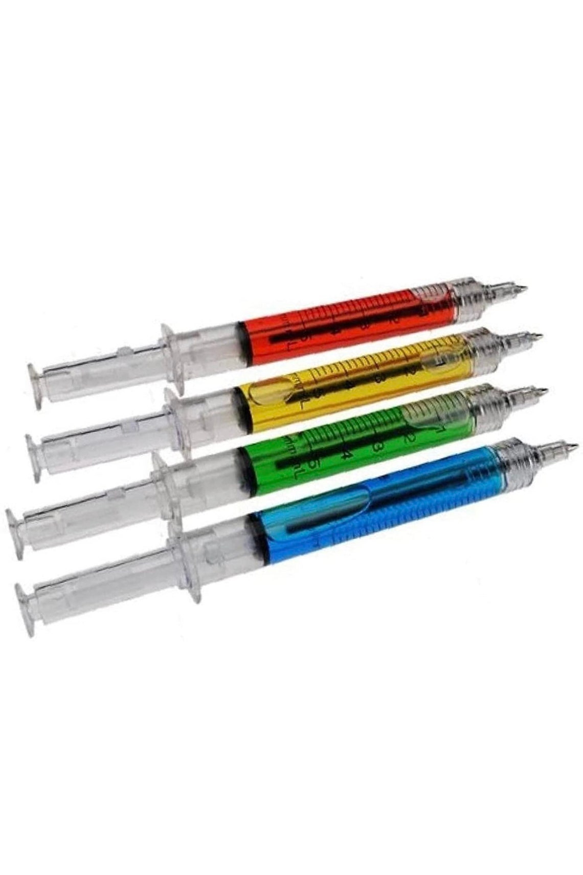 Syringe Ballpoint Pen Set: Novelty Blue Ink Pens, 4pcs - Etsy