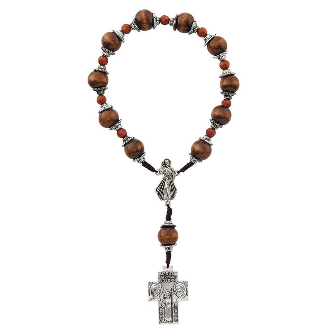 Divine Mercy Wood One Decade Rosary Decada Divina Misericordia - Etsy