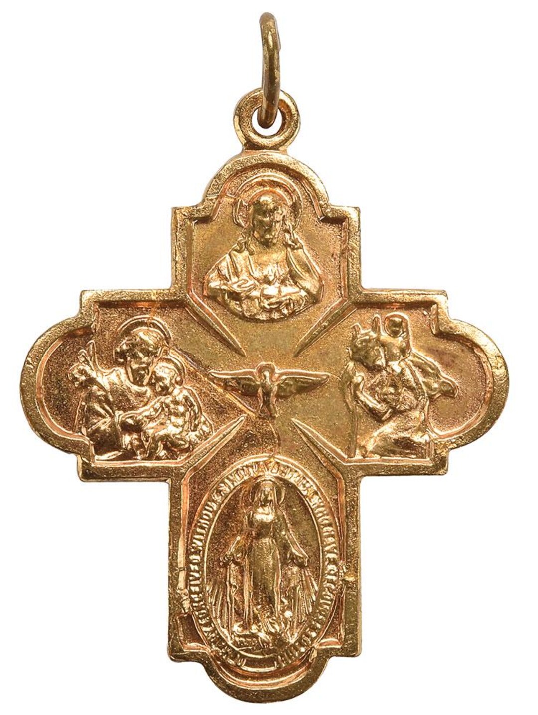 Vintage Golden Four Way Cross - Made in France - 65 Years Old - Etsy