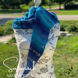 Crochet Asymmetrical Scarf Pattern | Sassenach Crochet Asymmetrical ...