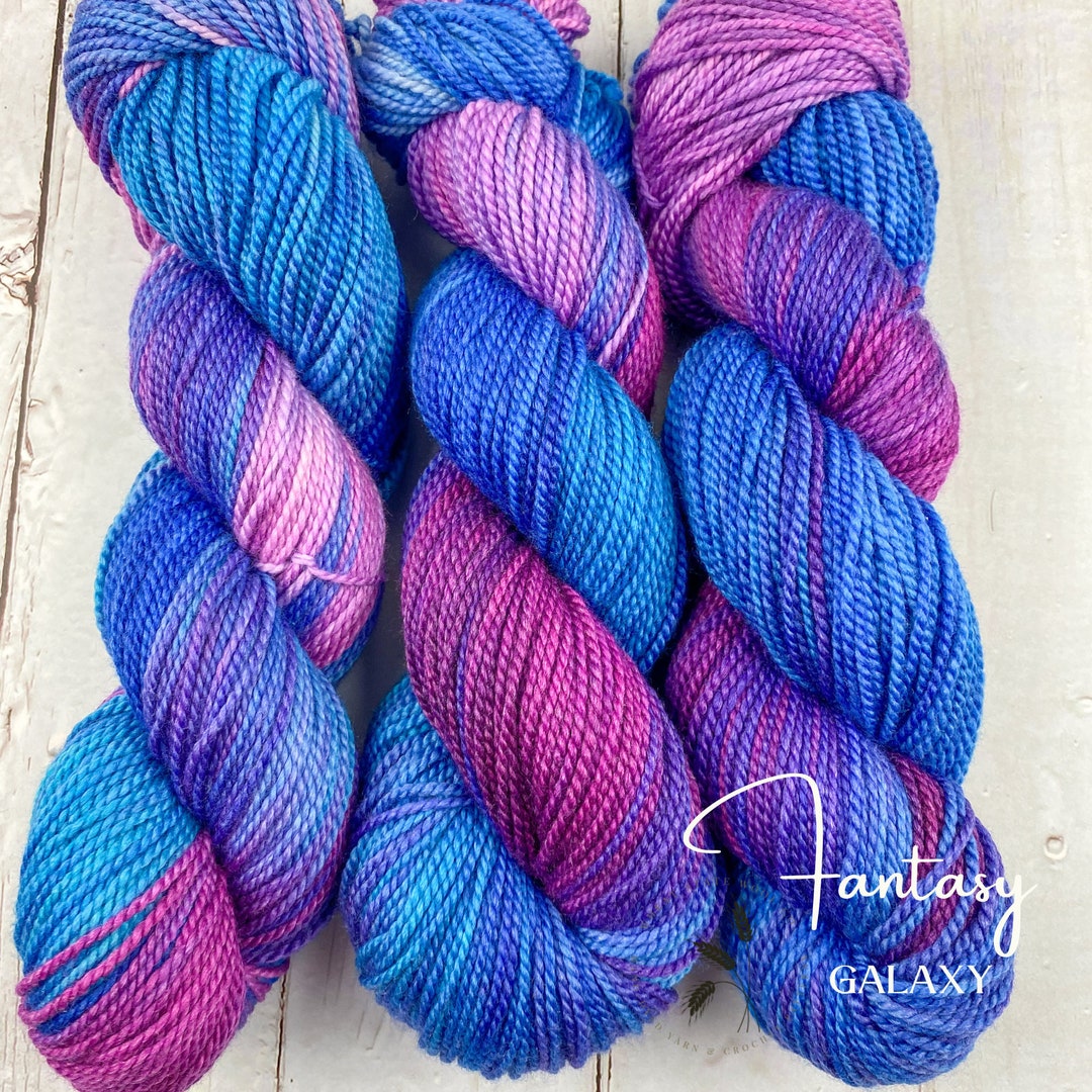 MADE TO ORDER Hand Dyed Yarn Fantasy Galaxy Colorway - Etsy