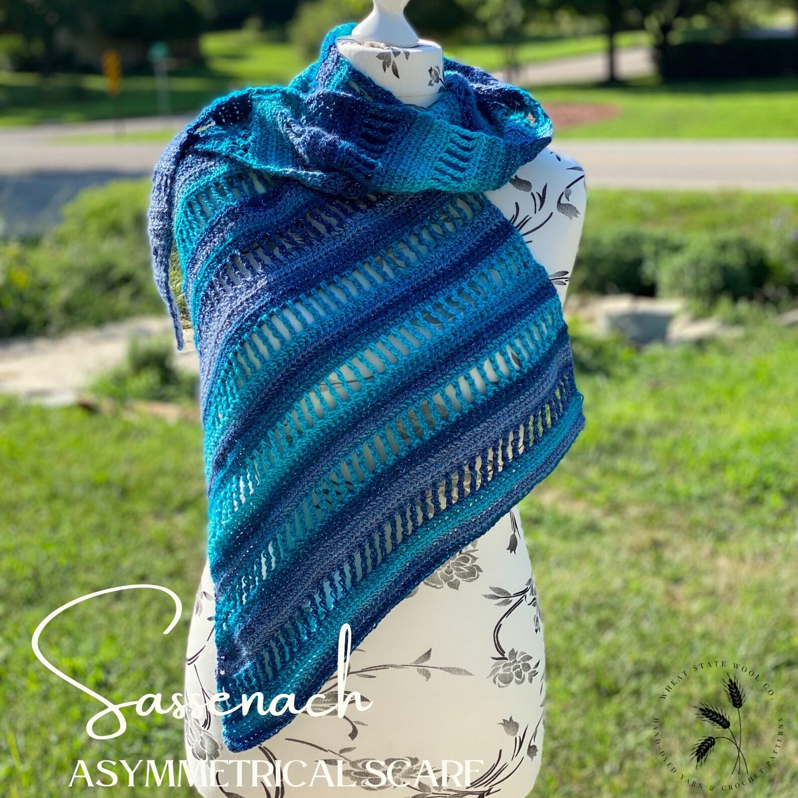 Crochet Asymmetrical Scarf Pattern | Sassenach Crochet Asymmetrical ...