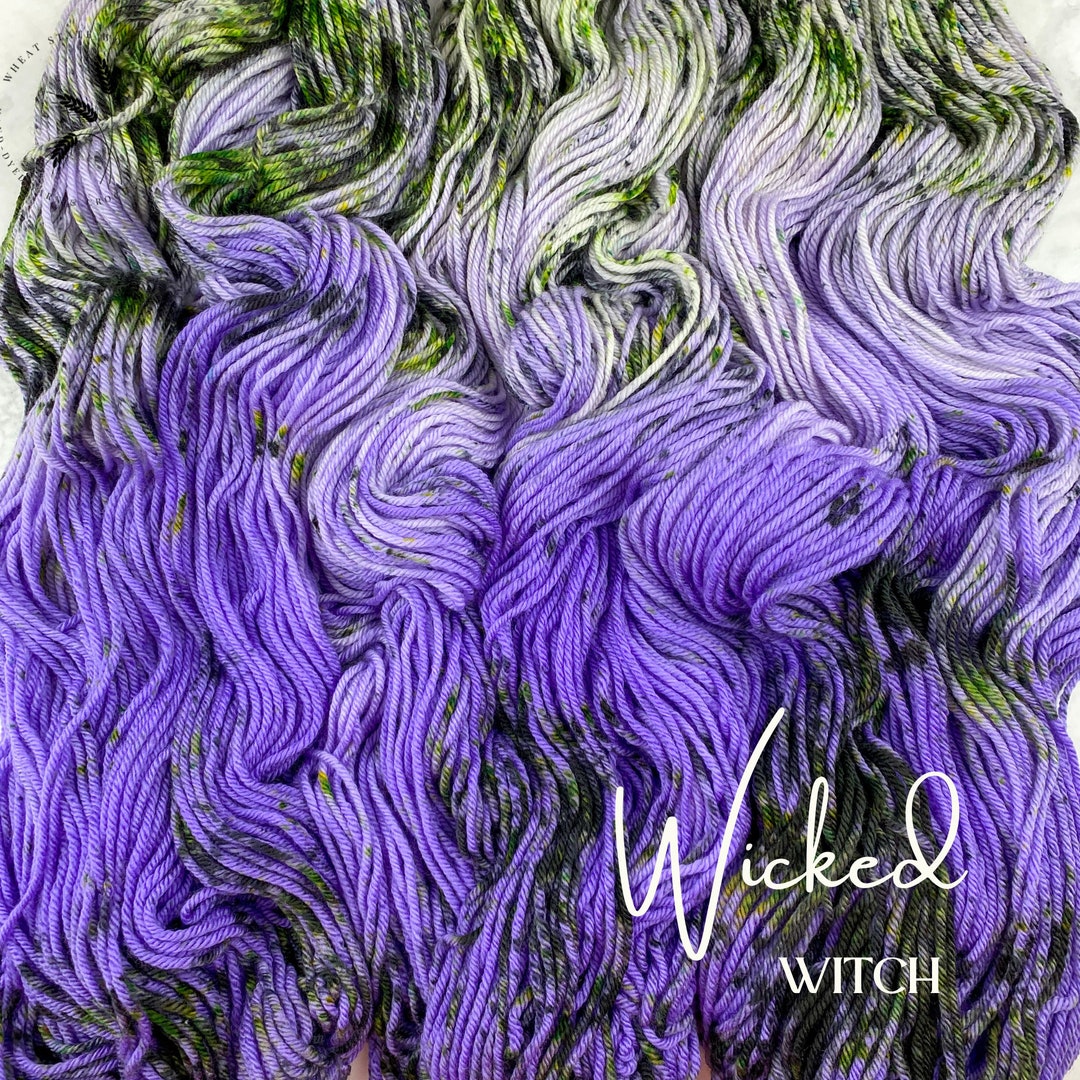 Wicked Witch Colorway Hand Dyed Yarn | Choose Your Base | Halloween Colors - Etsy
